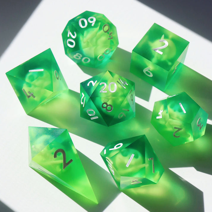 Gelatinous Cube Chonk Dice - Sharp Edge Resin Dice Set – Everything Dice
