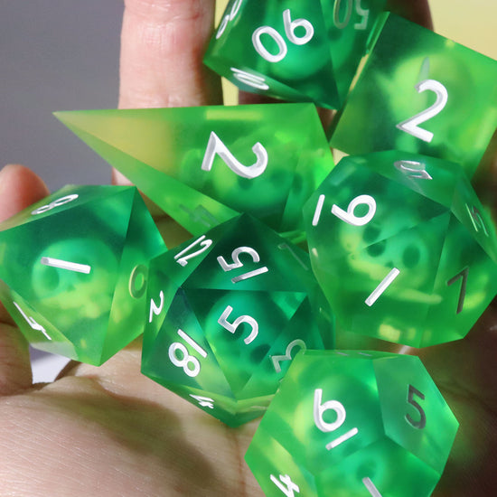 Gelatinous Cube Chonk Dice - Sharp Edge Resin Dice Set – Everything Dice