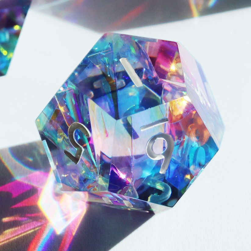 Superillusion Holographic Dice - Sharp Edge Resin Dice Set – Everything ...