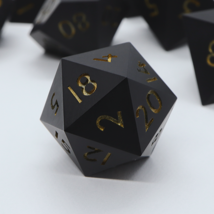The Black Obelisk Matte Dice - Sharp Edge Resin Dice Set – Everything Dice