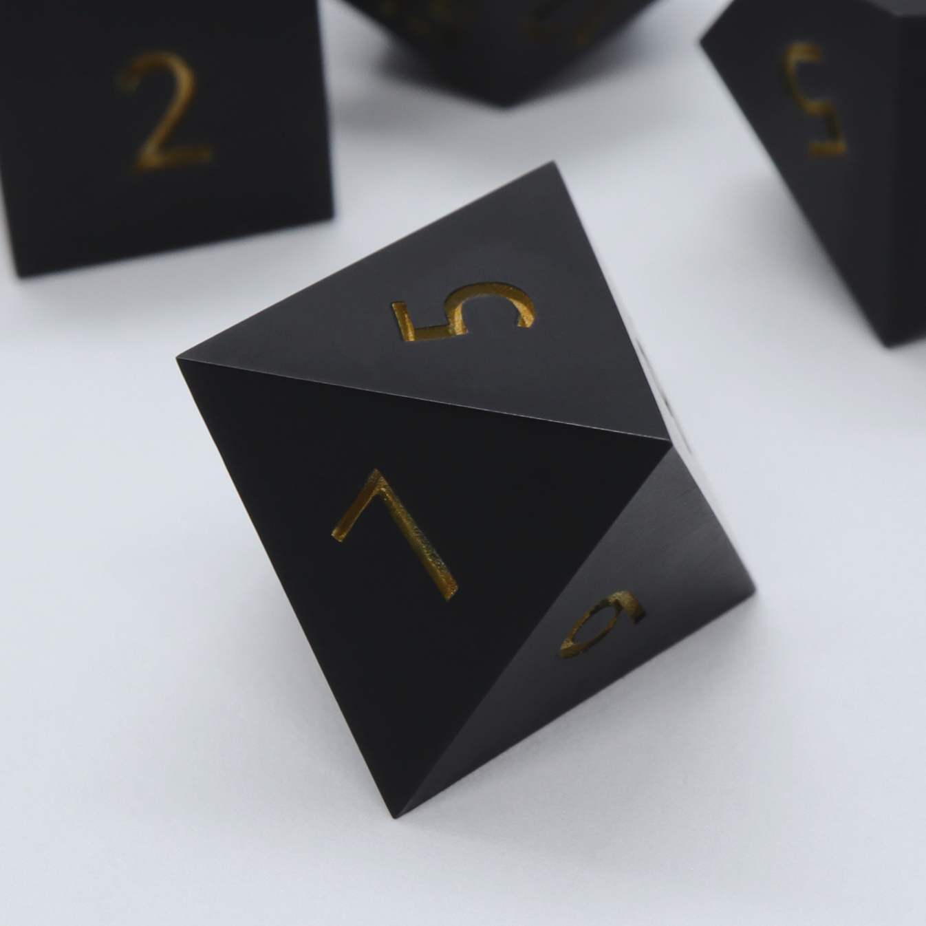 The Black Obelisk Matte Dice - Sharp Edge Resin Dice Set – Everything Dice