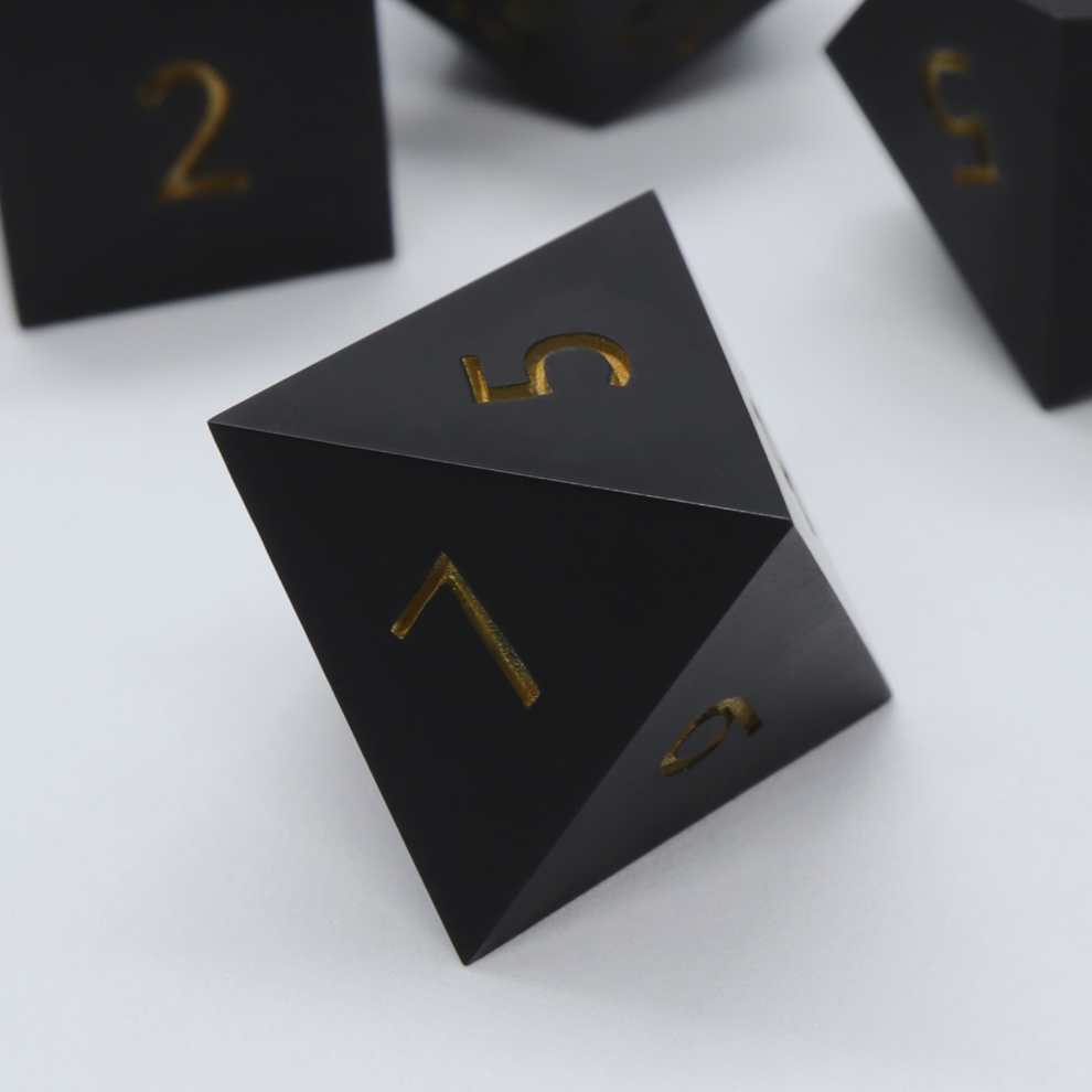The Black Obelisk Matte Dice - Sharp Edge Resin Dice Set – Everything Dice