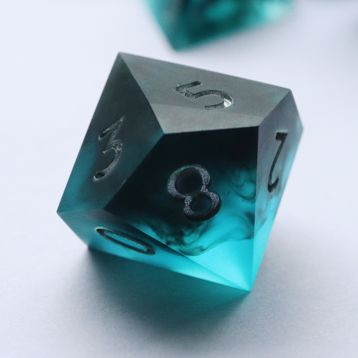 Drowned Sea Matte Smoke Dice - Sharp Edge Resin Dice Set – Everything Dice