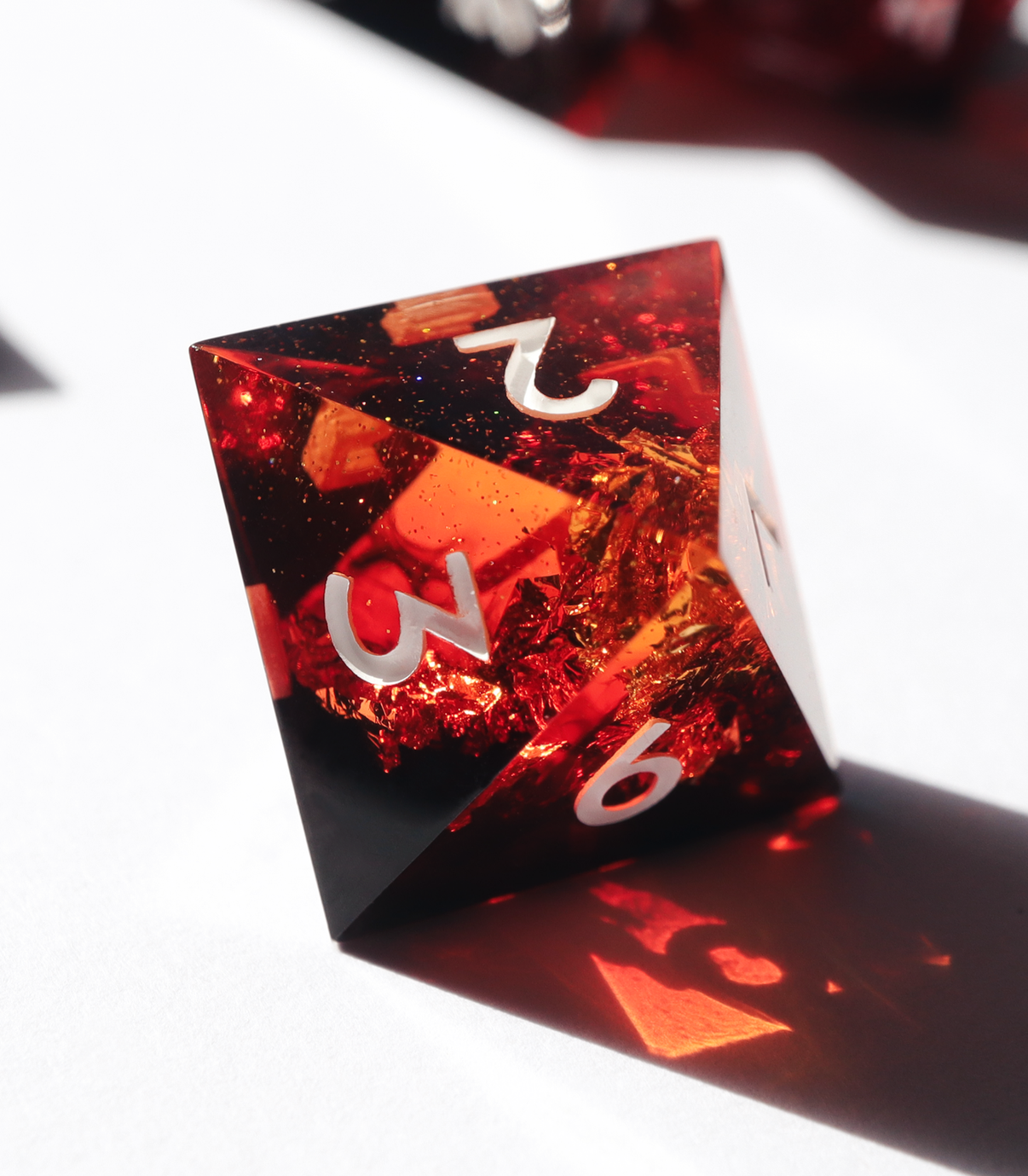 Fireheart Elemental Fire Dice - Sharp Edge Resin Dice Set – Everything Dice