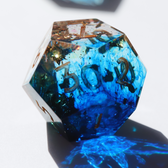 Sacred Flame Holographic Smoke Dice - Sharp Edge Resin Dice Set ...