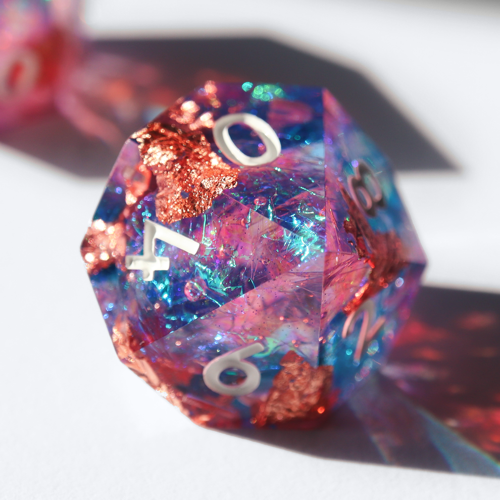 Wanderluster Holographic Dice - Sharp Edge Resin Dice Set – Everything Dice