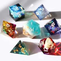 Randomized Gacha Dice Set - Sharp Edge Resin Dice Set – Everything Dice